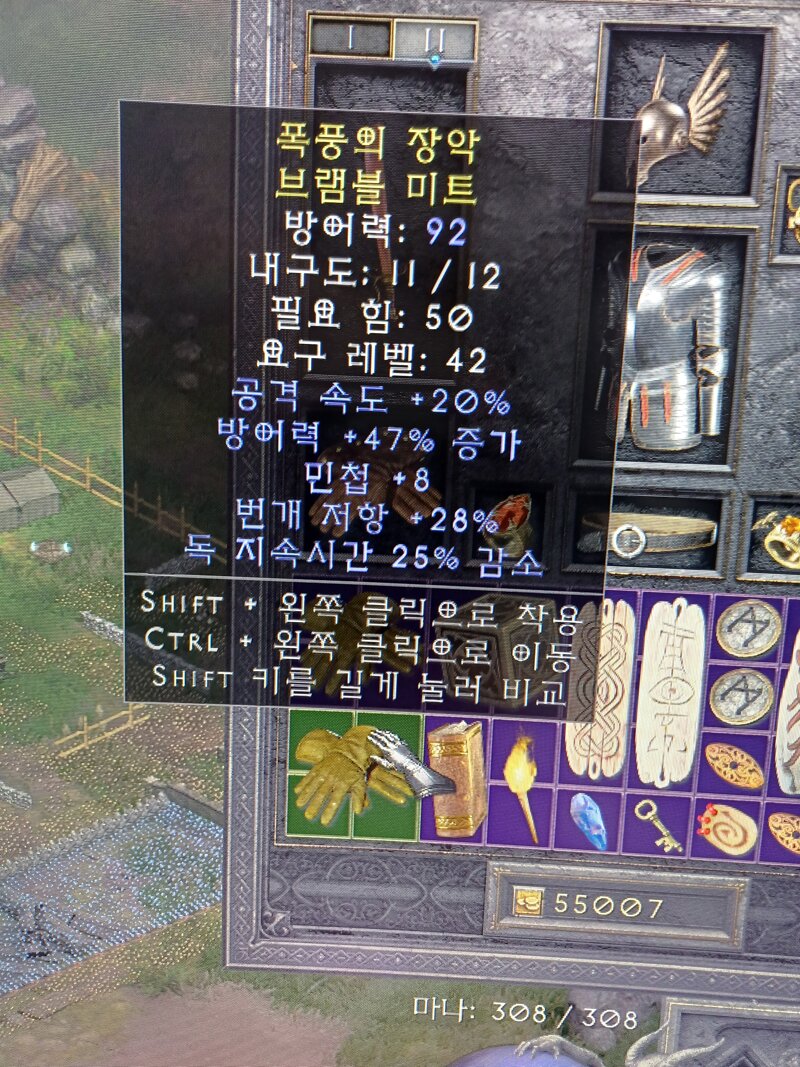 장갑 감정 부탁드립니다 디아블로2 득템and자랑 게시판 디아블로2 인벤