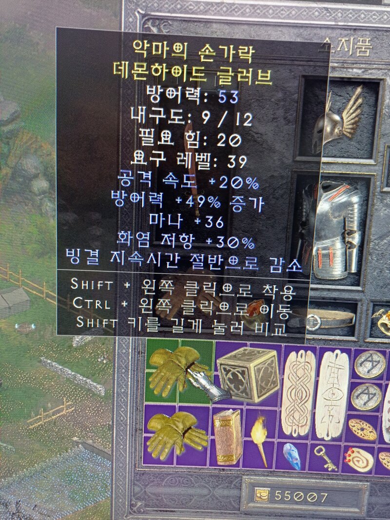 장갑 감정 부탁드립니다 디아블로2 득템and자랑 게시판 디아블로2 인벤
