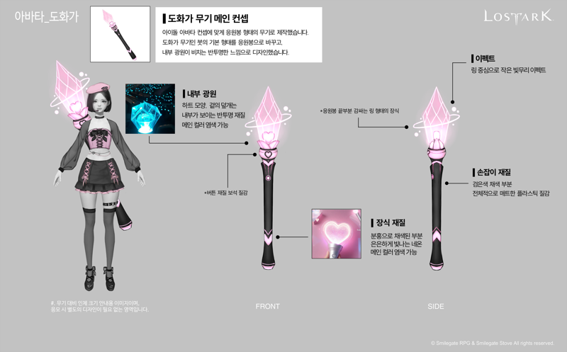 로스트아크 인벤 공모전 스페셜리스트 아이돌 컨셉으로 참여했습니다 수정 로스트아크 인벤 자유 게시판